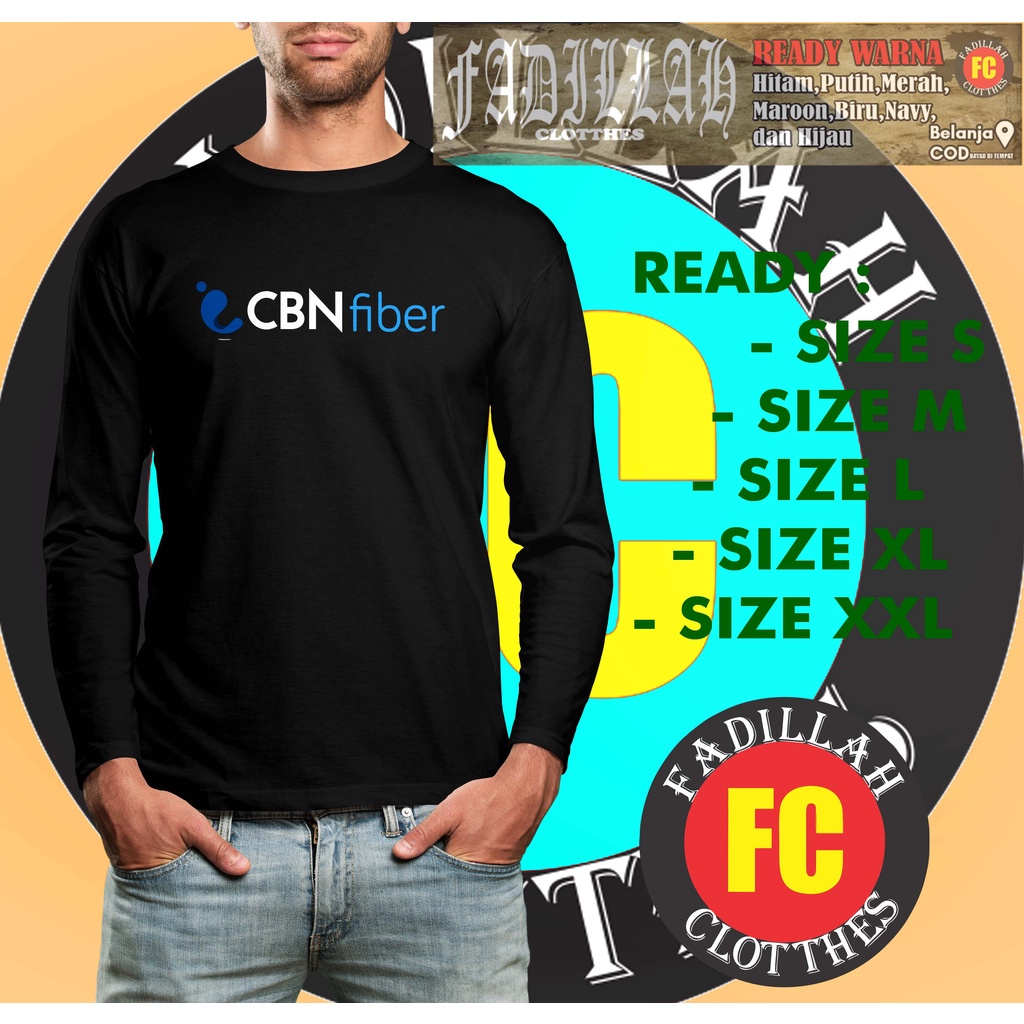 Jual Kaos CBN Fiber Logo Lengan Panjang Baju Perusahaan | Shopee Indonesia