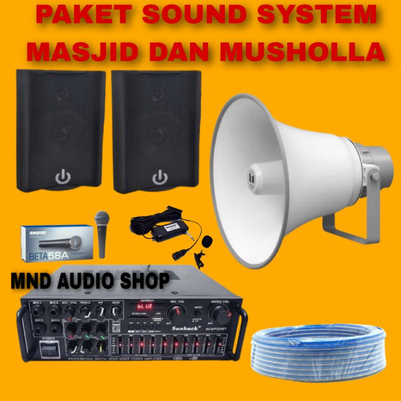 Jual paket sound system masjid dan musholla 2indoor 1outdoor siap pakai ...