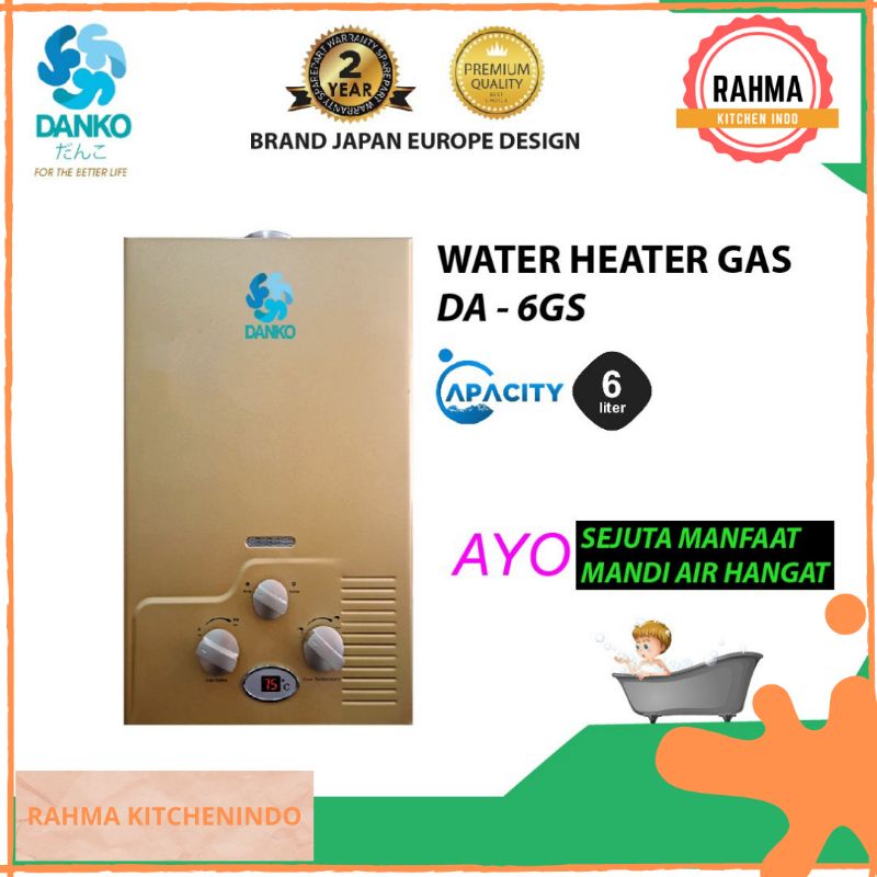 Jual Water Heater Gas Danko 6L DA-6GS | Shopee Indonesia