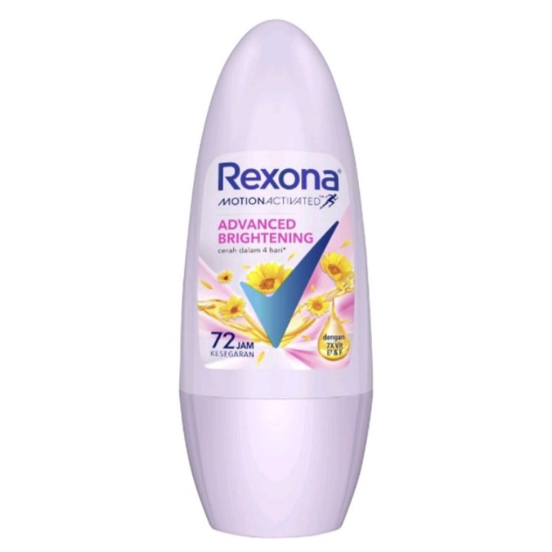 Jual Rexona Women Deodorant Roll On Antiperspirant Advanced Brightening Cerah 4 hari 45ml ...