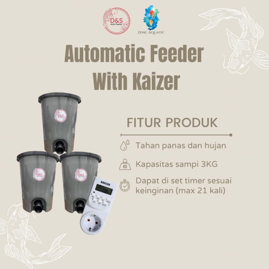 Jual Auto feeder kolam / Pond Koi / Auto Feeder Koi kapasitas 3kg ...