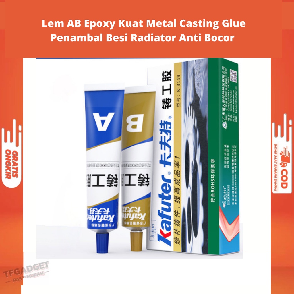 Jual Lem AB Epoxy Kuat Metal Casting Glue Penambal Besi Radiator Anti ...