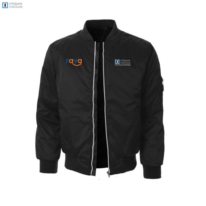 Jual Jaket bomber - logo bank Infobank logo | Shopee Indonesia