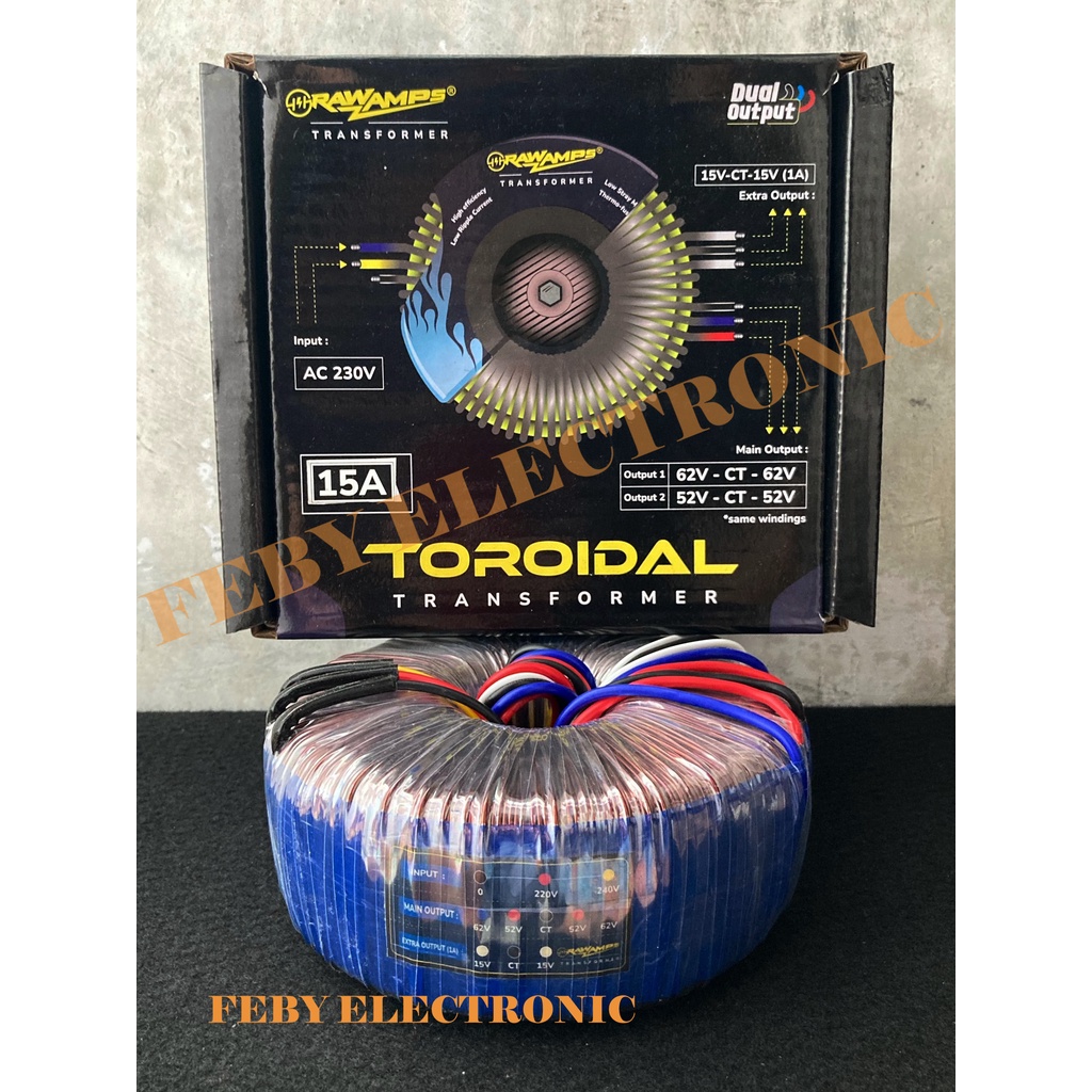 Jual TRAVO TRAFO TOROID 15A 52-62V CT TOROIDAL DONAT RAWAMPS ORIGINAL | Shopee Indonesia
