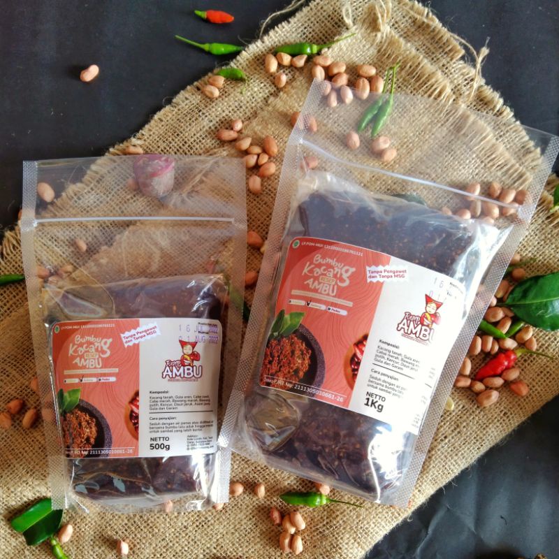 Jual Resep AMBU Bumbu Kacang /Pical/Pecel/Lotek Khas Minang Kemasan 500 ...