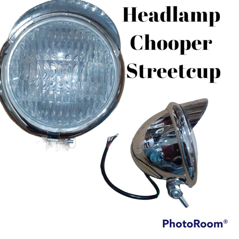 Jual (Z7)9 ) Headlamp Chopper Bobber 4 Inch Bratzstyle Streetcup paling ...