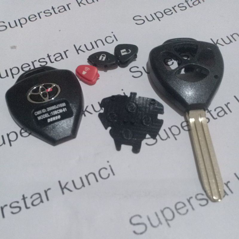 Jual casing kunci toyota innova fortuner altis vios yaris 3 tombol ...