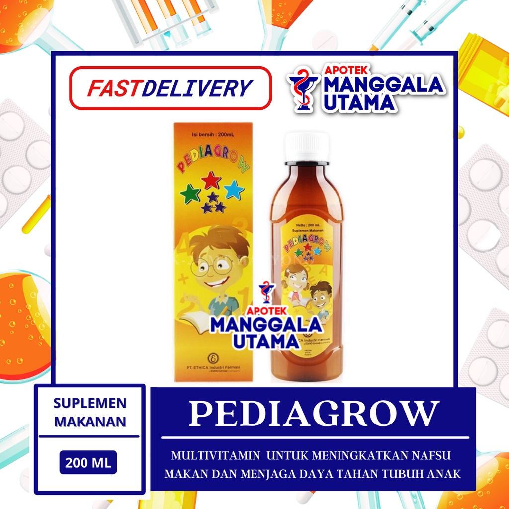 Jual PEDIAGROW SIRUP PER BOTOL ISI 200 ML | Shopee Indonesia