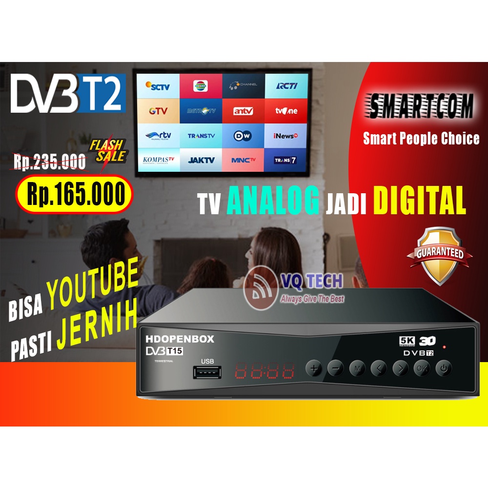 Jual SMARTCOM Set Top Box DVB T2 Terrestrial Penerima Siaran TV Digital Full HD | Shopee Indonesia