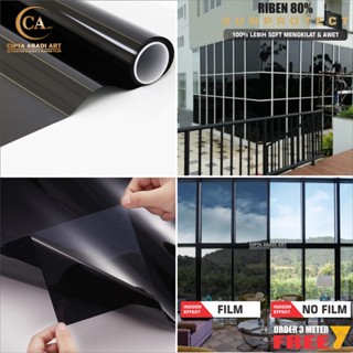 Jual Stiker Kaca Film Cermin Jendela Rumah Kantor Mobil Ruko One Way Tidak Tembus Pandang Lebar ...