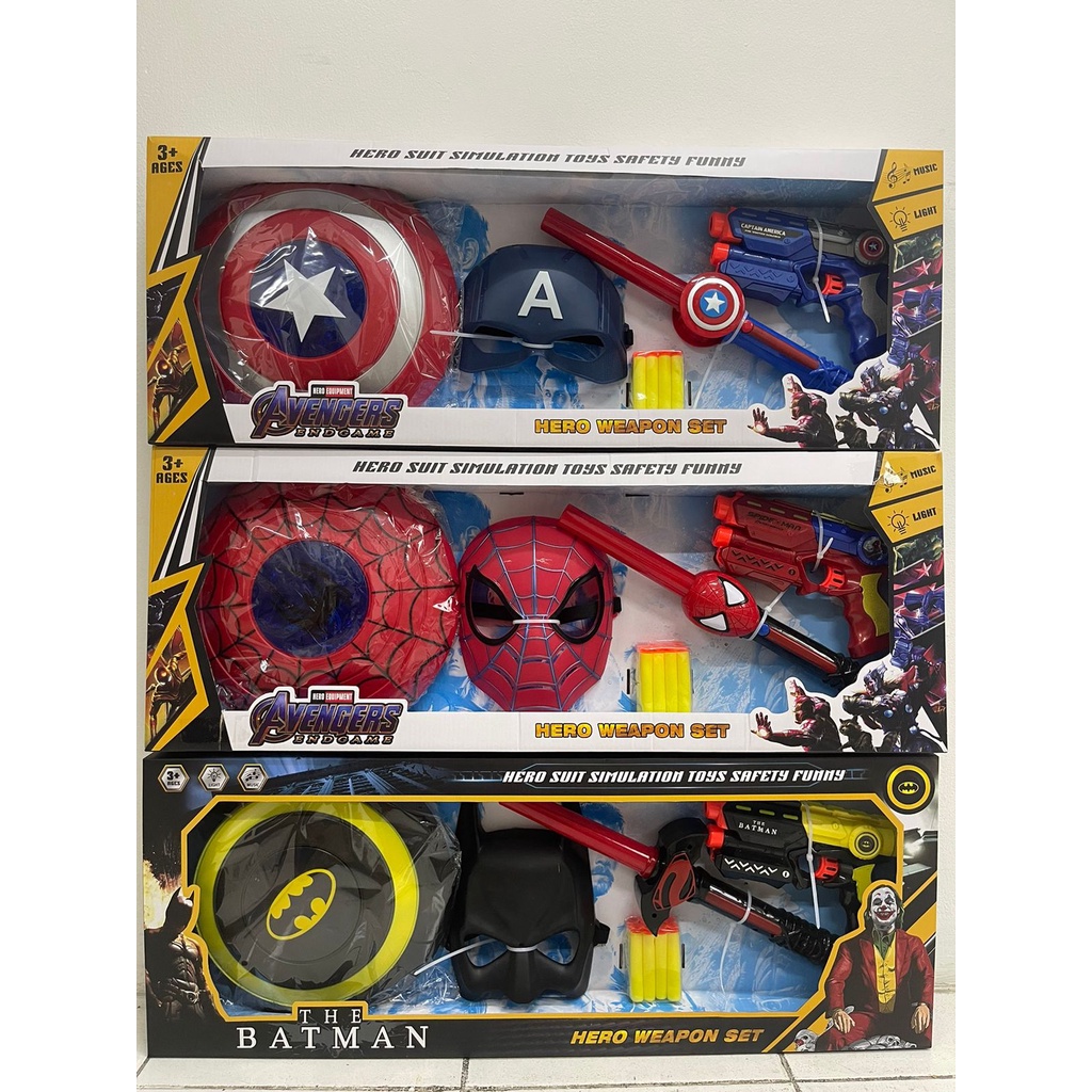 Jual Superhero Simulation Toys Avengers Set Mainan Superhero Pretend ...