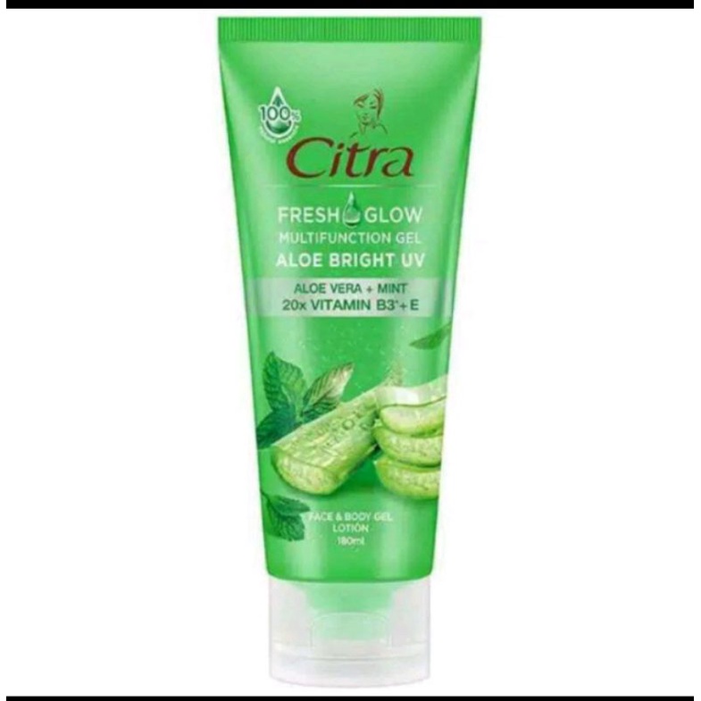 Jual CITRA Fresh Glow Multifunction Gel Aloe Bright UV 180ml | Shopee ...