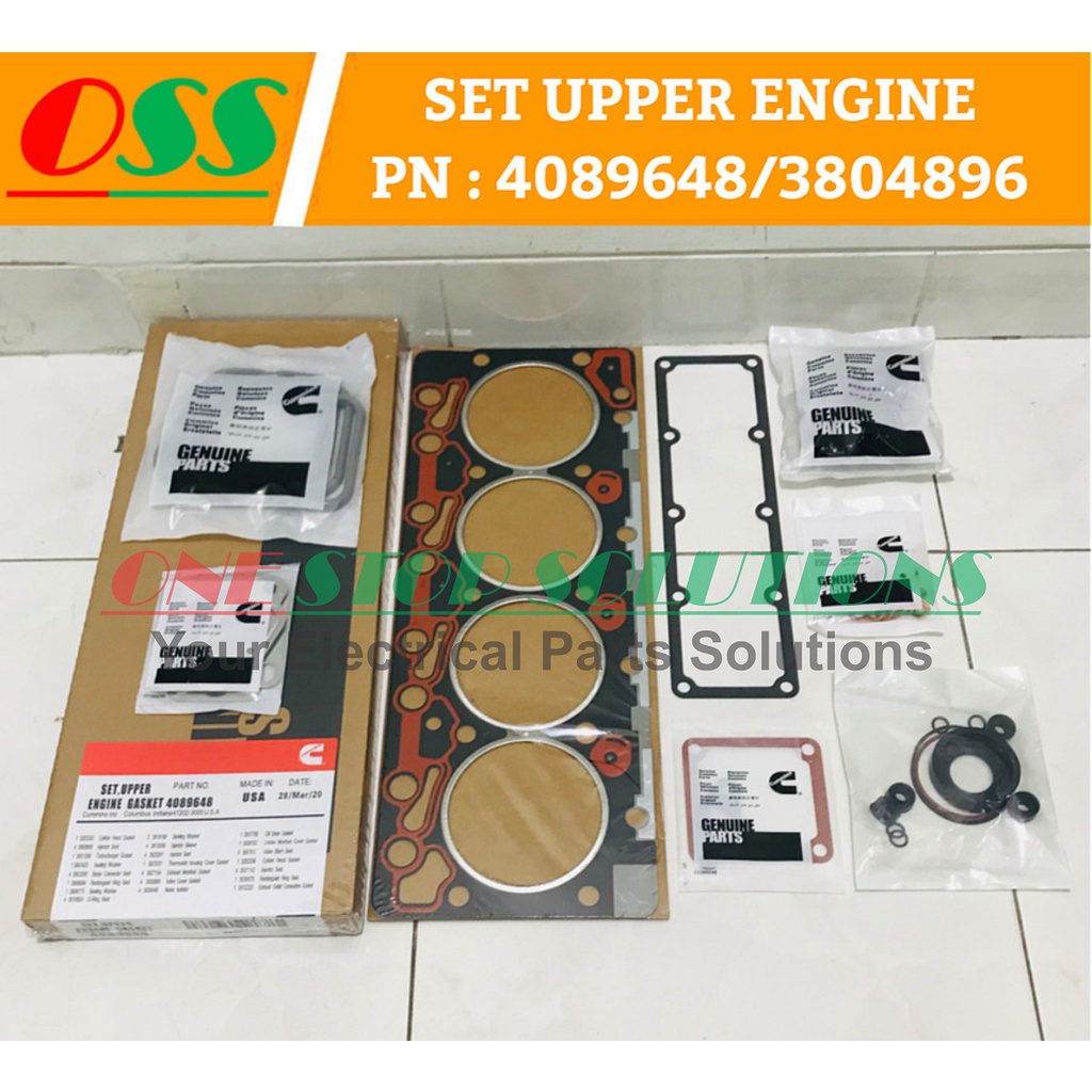 Jual SET UPPER ENGINE GASKET CUMMINS 4BT PN 4089648 / 3804896 KOMATSU ...
