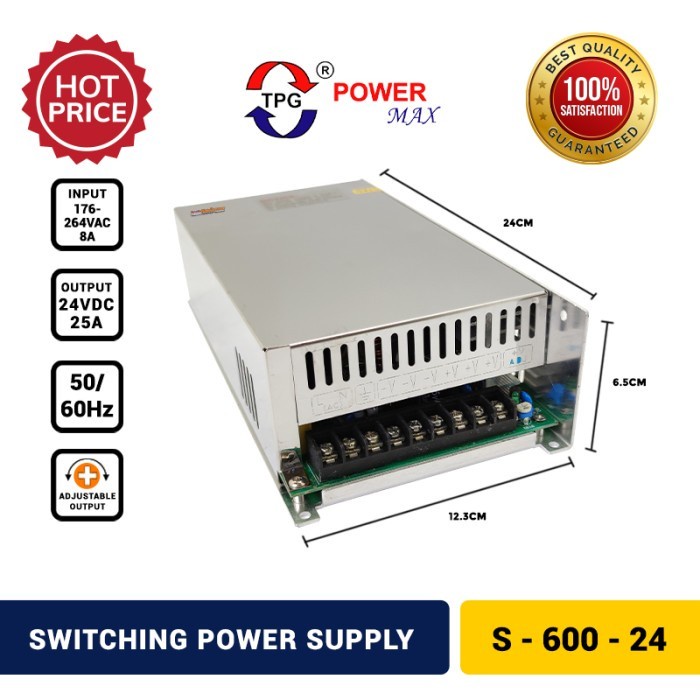 Jual Power Supply Single Output TPG Type S-600-24 | Shopee Indonesia