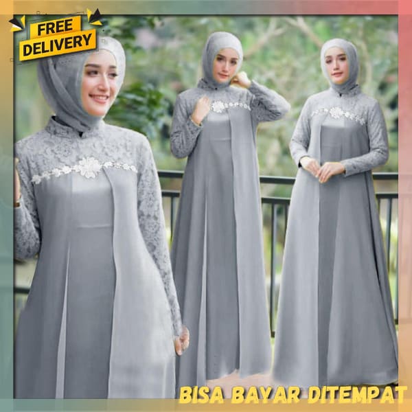 Jual Gsmis Cewk Import Premium Gamis Waita Kekinian Buju Dress Fashion ...
