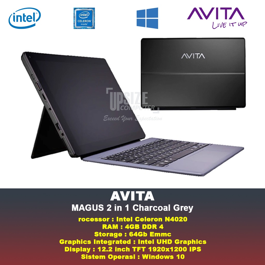 Jual Laptop AVITA MAGUS 2 in 1 Celeron N4020 RAM 4GB eMMC 64GB | Shopee Indonesia