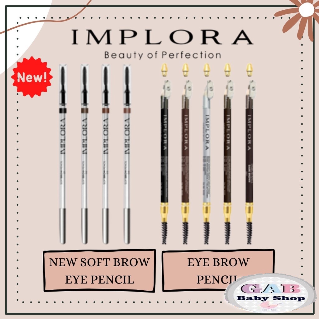 Jual Implora EyeBrow Pencil 2in1 ️BPOM Pensil+Serutan+Sikat Original ...