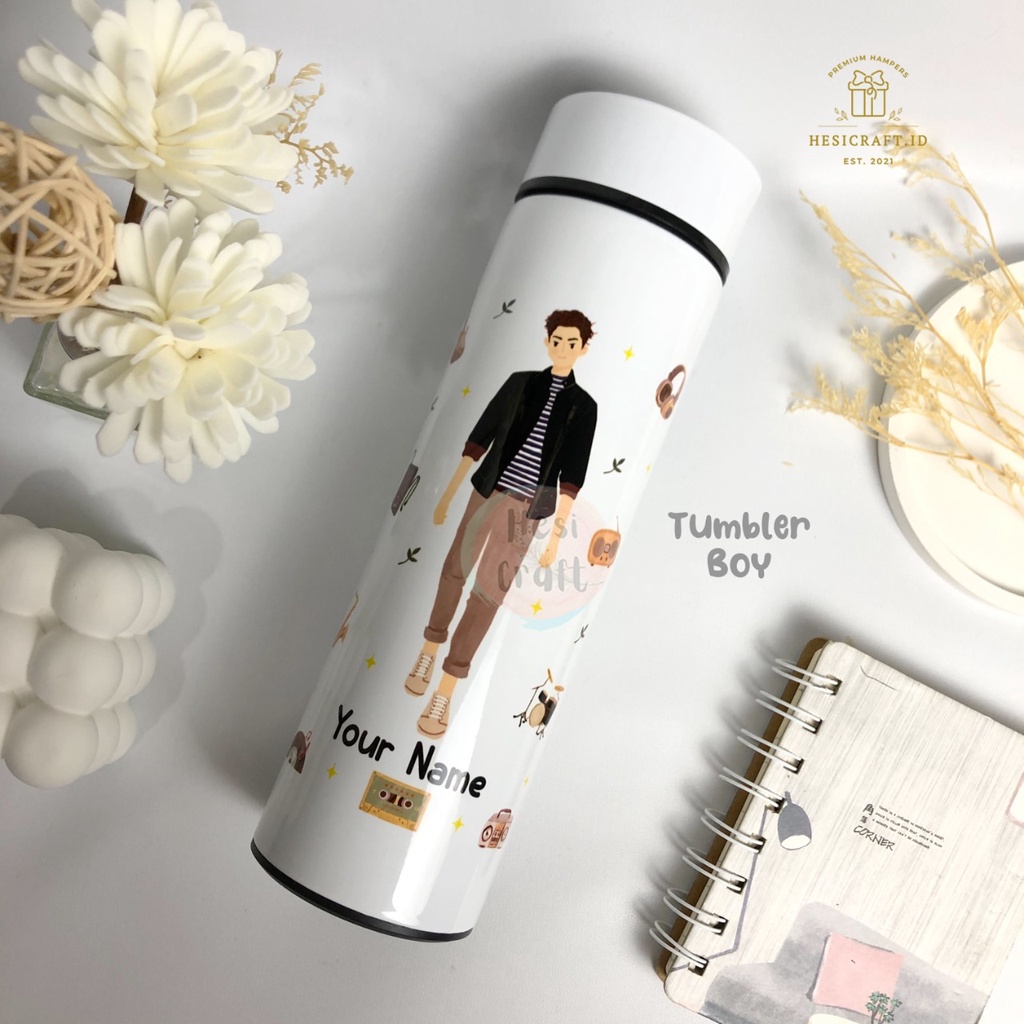 Jual TUMBLER CUSTOM COWO/ BOTOL TERMOS CUSTOM LAKI LAKI/ HAMPERS ...
