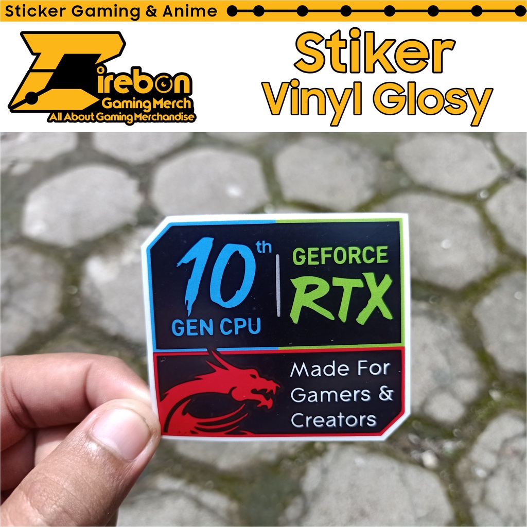 Jual Stiker MSI Dragon Geforce RTX For Gamers And Creators | Shopee ...