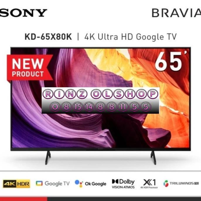Jual LED TV SONY KD-65X80K SMART GOEGLE ANDROID TV UHD 4K 65X80K ...