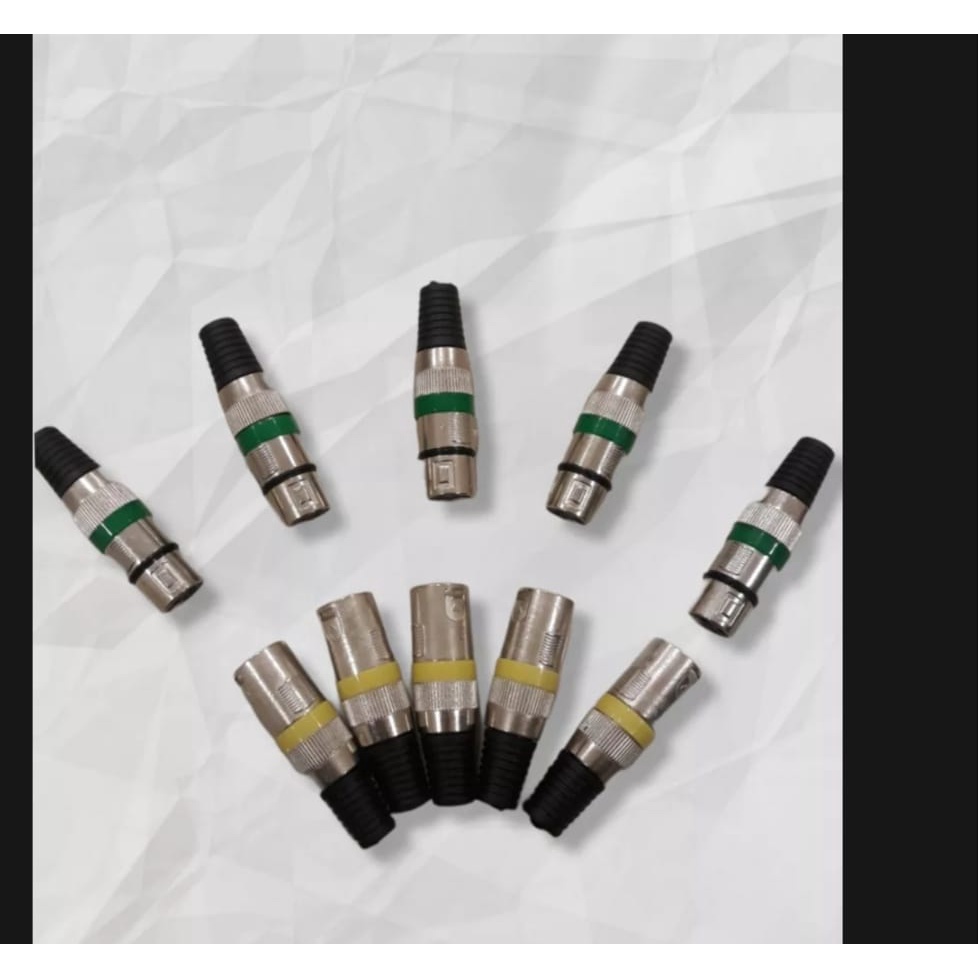 Jual 5 Pasang Jack Canon 3 Pin XLR Jack Male dan Female mic dan audio ...