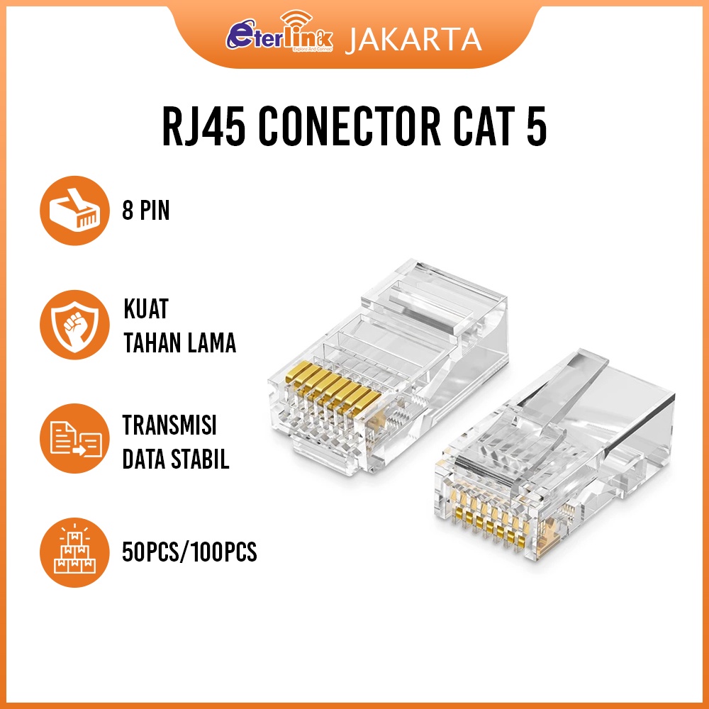 Jual [Bisa Bayar Ditempat] Konektor Cat 5e Modular Plug connector ...