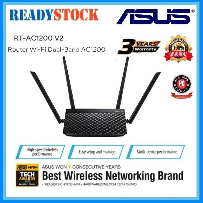Jual ASUS RT-AC1200 DUAL-BAND AC1200 WI-FI ROUTER WITH FOUR 5DBI ...
