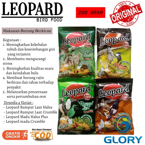 Jual Leopard Bird Food Makanan Burung Berkicau Rumput Laut Madu Kasar ...