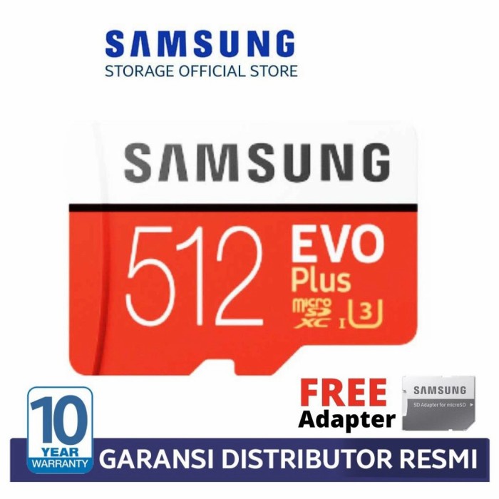 Jual SAMSUNG MICROSD EVO PLUS 512GB MEMORY CARD MICRO SD CLASS10 UHS-I ...