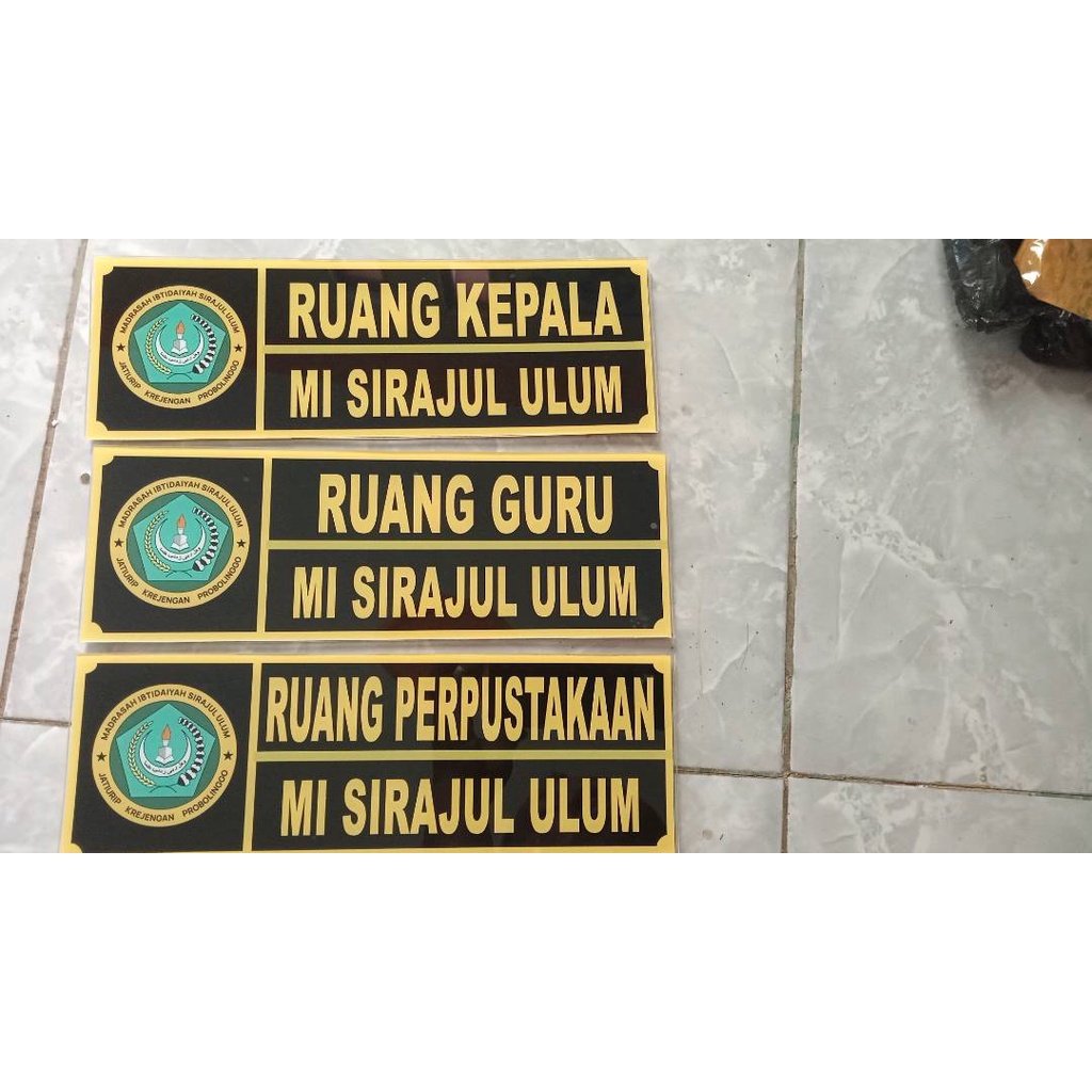 Jual Papan Nama Ruang 2 sisi / Terlihat dari 2 arah/ Papan Tunjuk ...