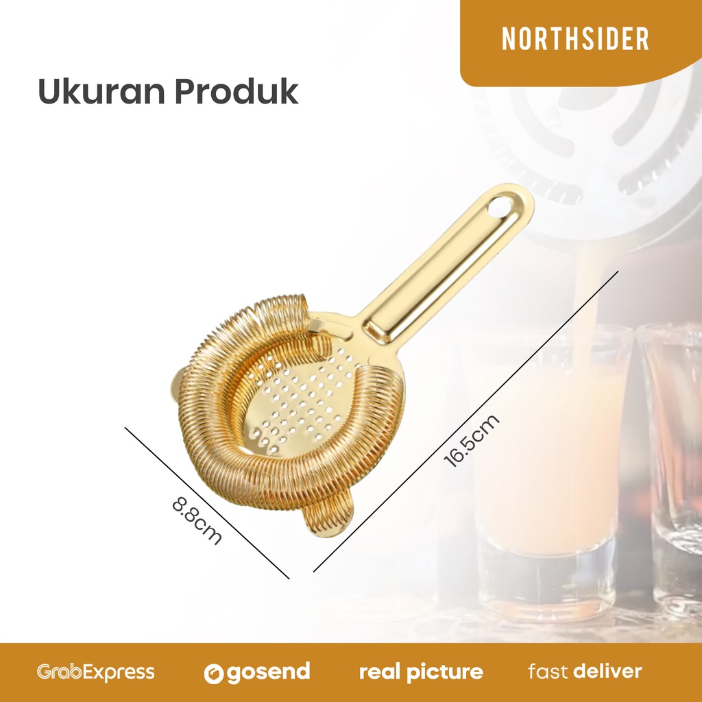 Jual Bar Strainer cross saringan cocktail shaker ice separator ...