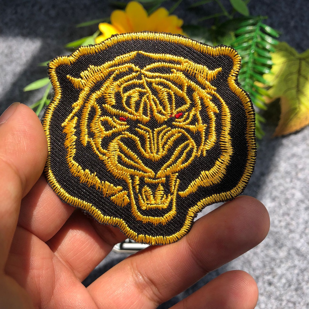 Jual Patch Emblem Harimau Black Gold Macan Maung Tiger Cek Ukuran Geser ...