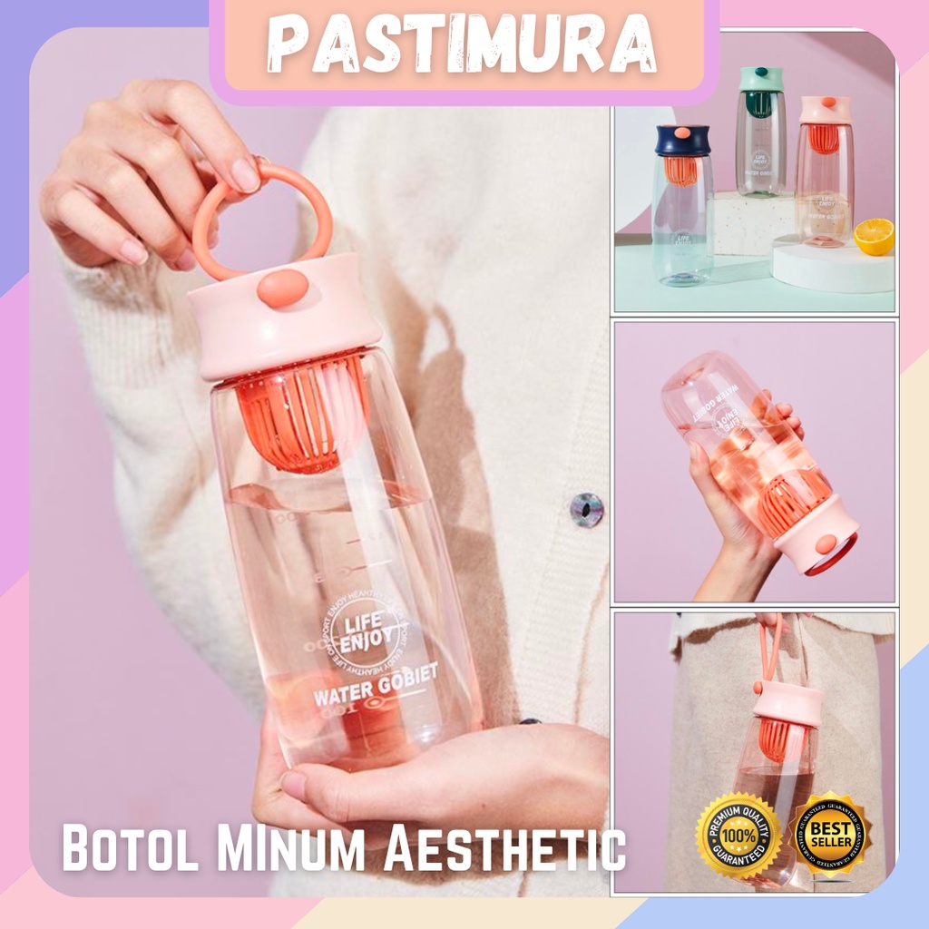 Jual [PSM] Botol Minum Aesthetic 650ml Water Bottle Botol Estetik Botol ...