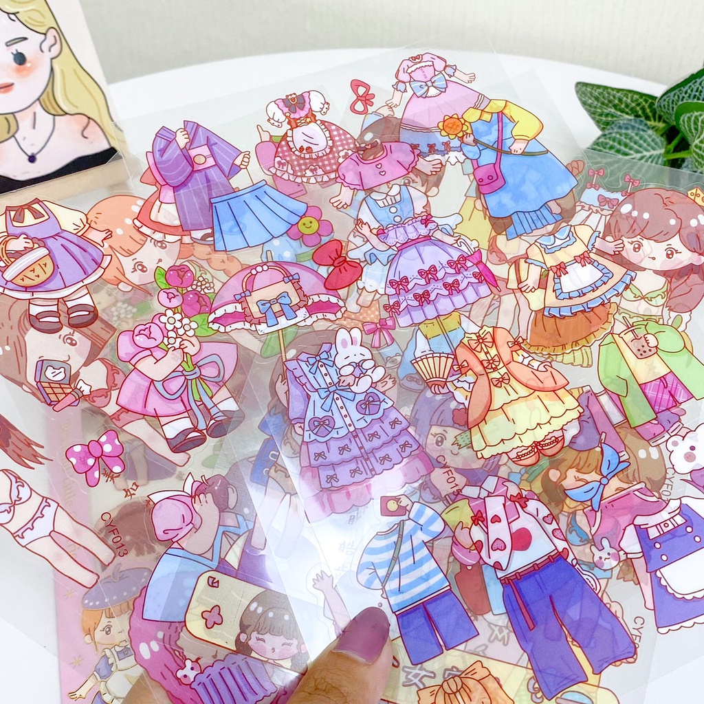 Jual Stiker CYF / Stiker Bening Cewe Tahan Air Transparan Avatar Lucu ...