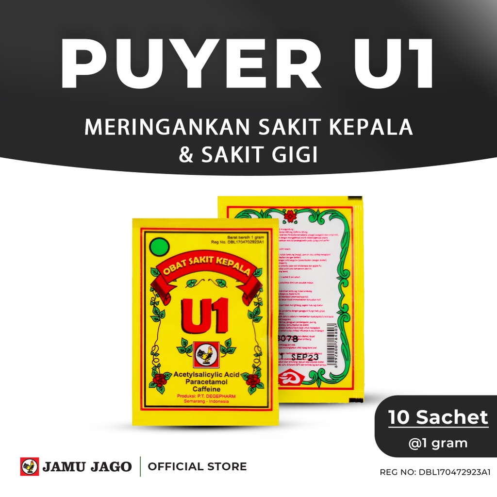 Jual Puyer U1 Obat Minum Mengatasi Sakit Kepala Pusing Demam dan Sakit ...