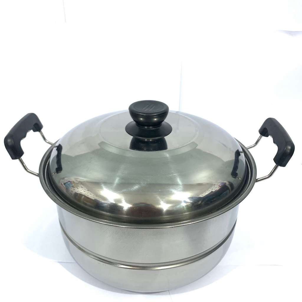 Jual Panci Mie Panci Sayur Stainless Dengan Tutup Ukuran 22 dan 24 Cm ...