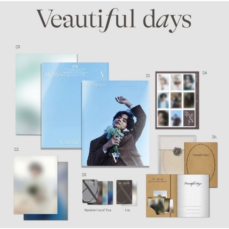 Jual OFFICIAL BTS KIM TAEHYUNG BTS V ME, MYSELF, AND V 'VEAUTIFUL DAYS ...