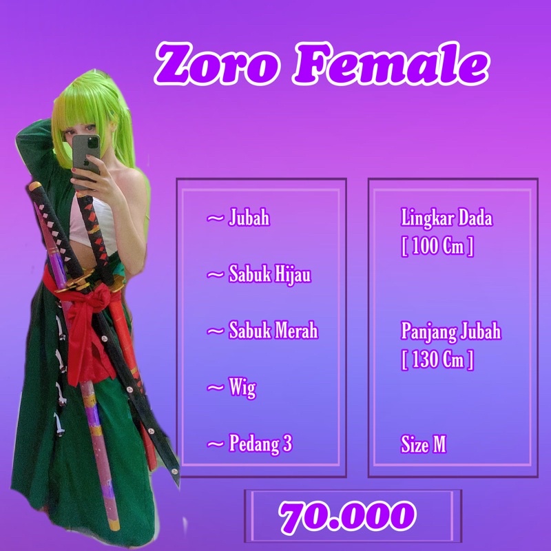 Jual ZORO FEMALE | Shopee Indonesia