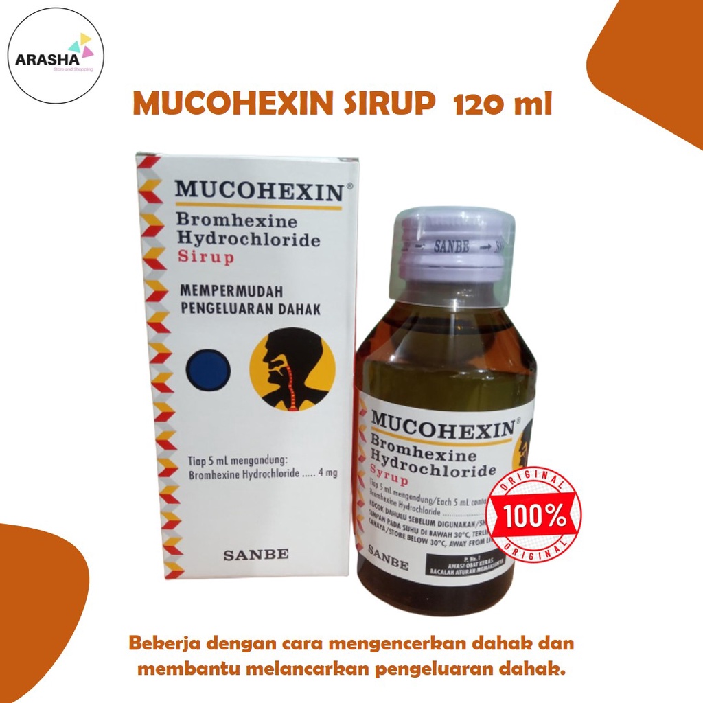 Jual MUCOHEXIN SIRUP 120 ML - Obat Batuk Berdahak/Pengencer Dahak ...