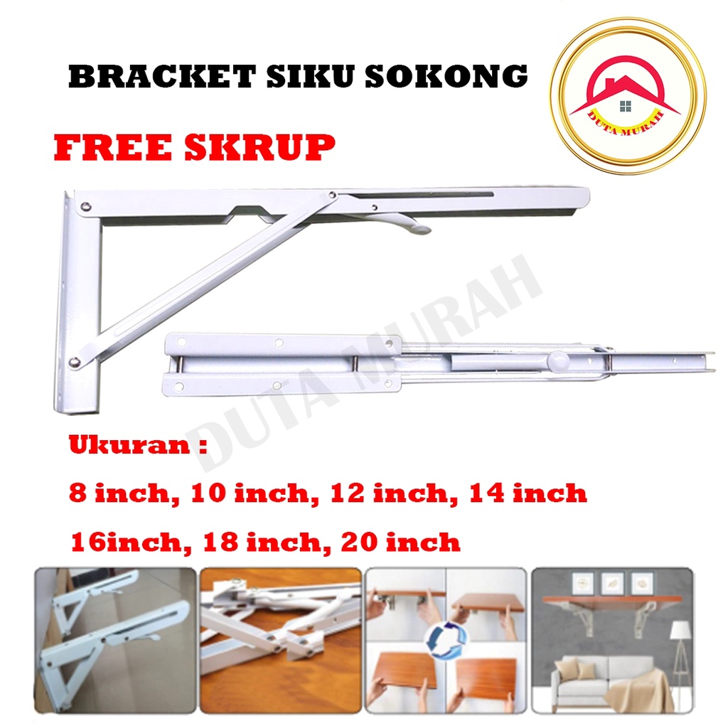 Jual Engsel Ambalan Lipat / Siku Rak Lipat / Braket Siku Rak Lipat isi ...