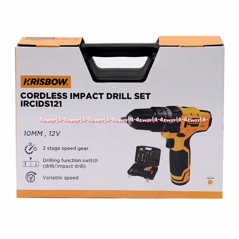 Jual Krisbow Cordless Impact Drill Set Ircids121 Mesin Bor Listrik ...