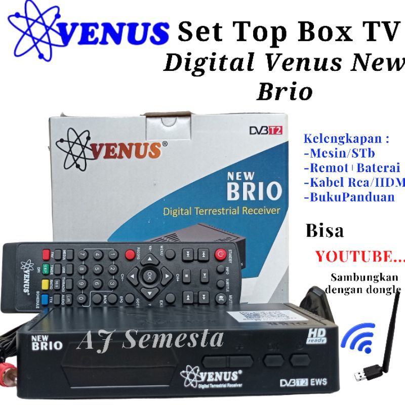 Jual stb tv digital set top box dvb receiver tv venus new brio | Shopee ...