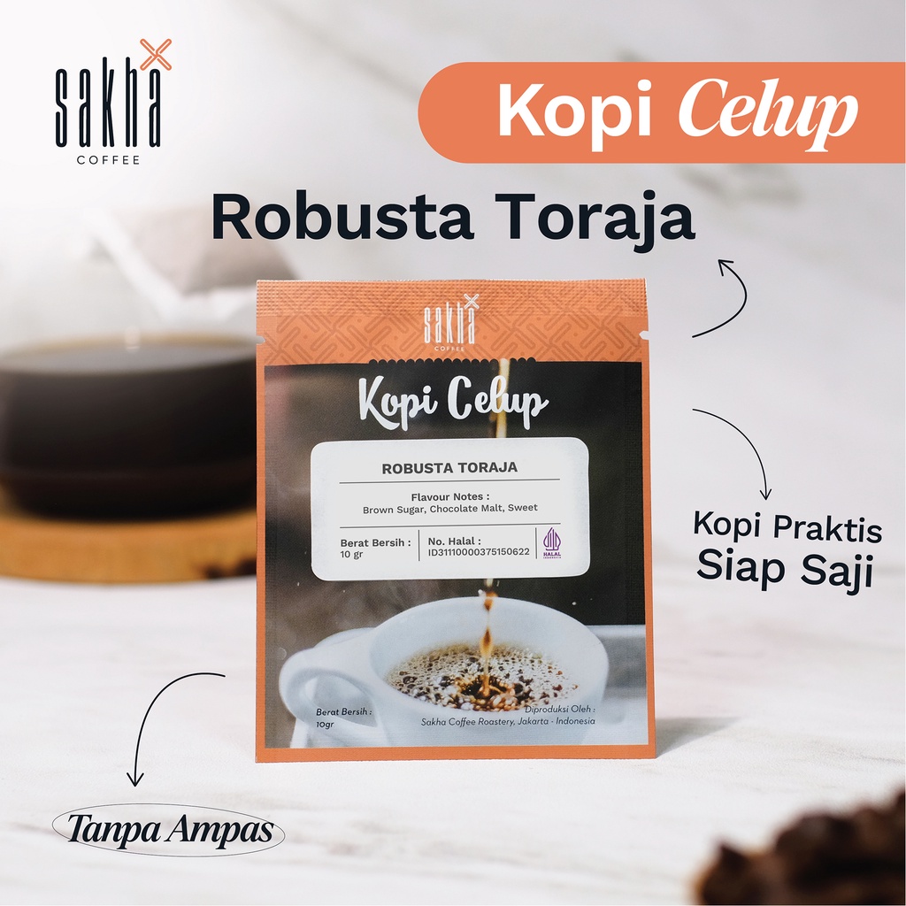 Jual Kopi Sachet Celup Robusta Toraja Coffee Saset Asli Murni Tanpa ...