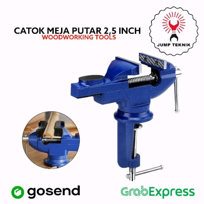 Jual Catok Meja/Ragum Putar 2,5" & 3" Table Vise Dove Tail Mini Heavy ...