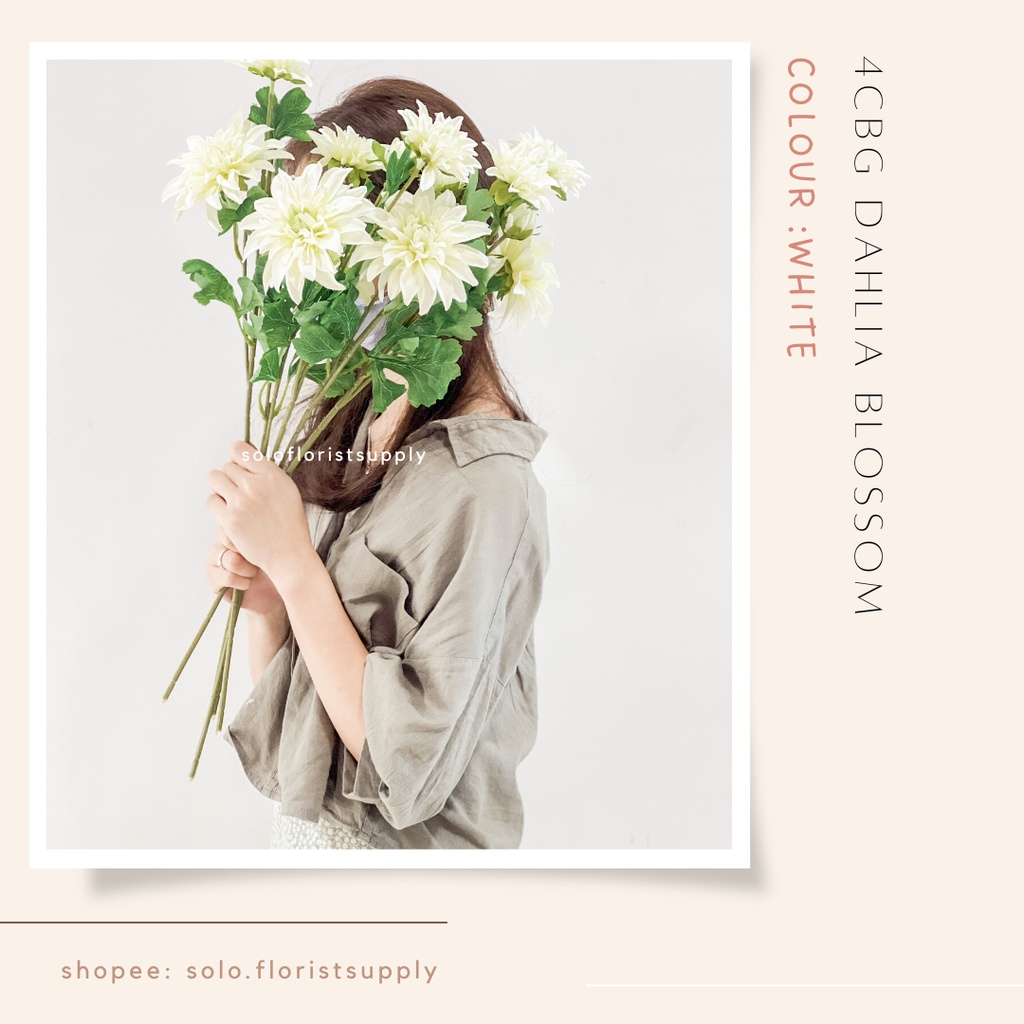 Jual 3CABANG DAHLIA BLOSSOM Bunga Ice Ball/artificial bunga dahlia ...