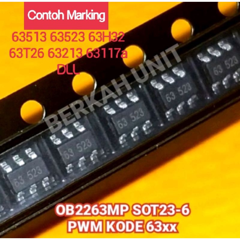Jual OB2263 IC PWM CONTROLLER TC2263 63713 DLL KODE 63xxx IDP DLL IC ...