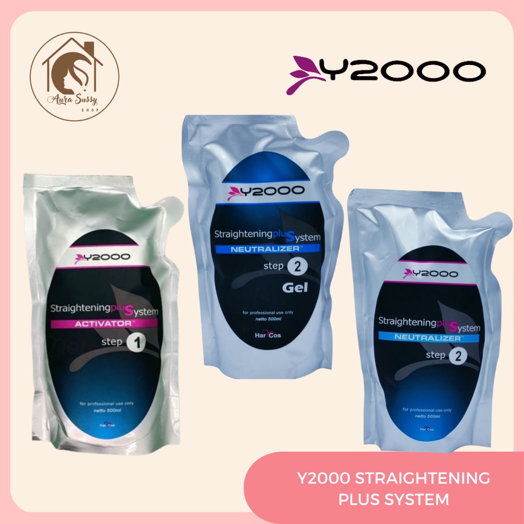 Jual Y2000 STEP 1 & STEP 2 (500 mL) Hair Straightening Obat Rebonding ...