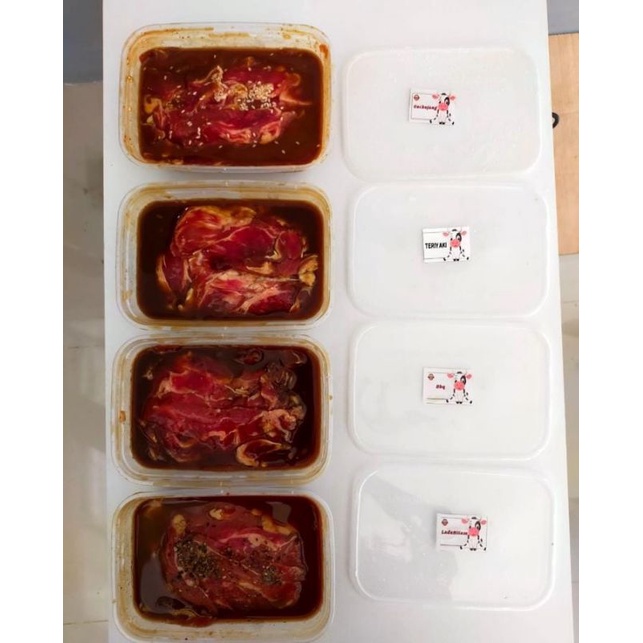 Jual Daging Slice Marinasi bumbu Teriyaki uk 500 gr | Shopee Indonesia