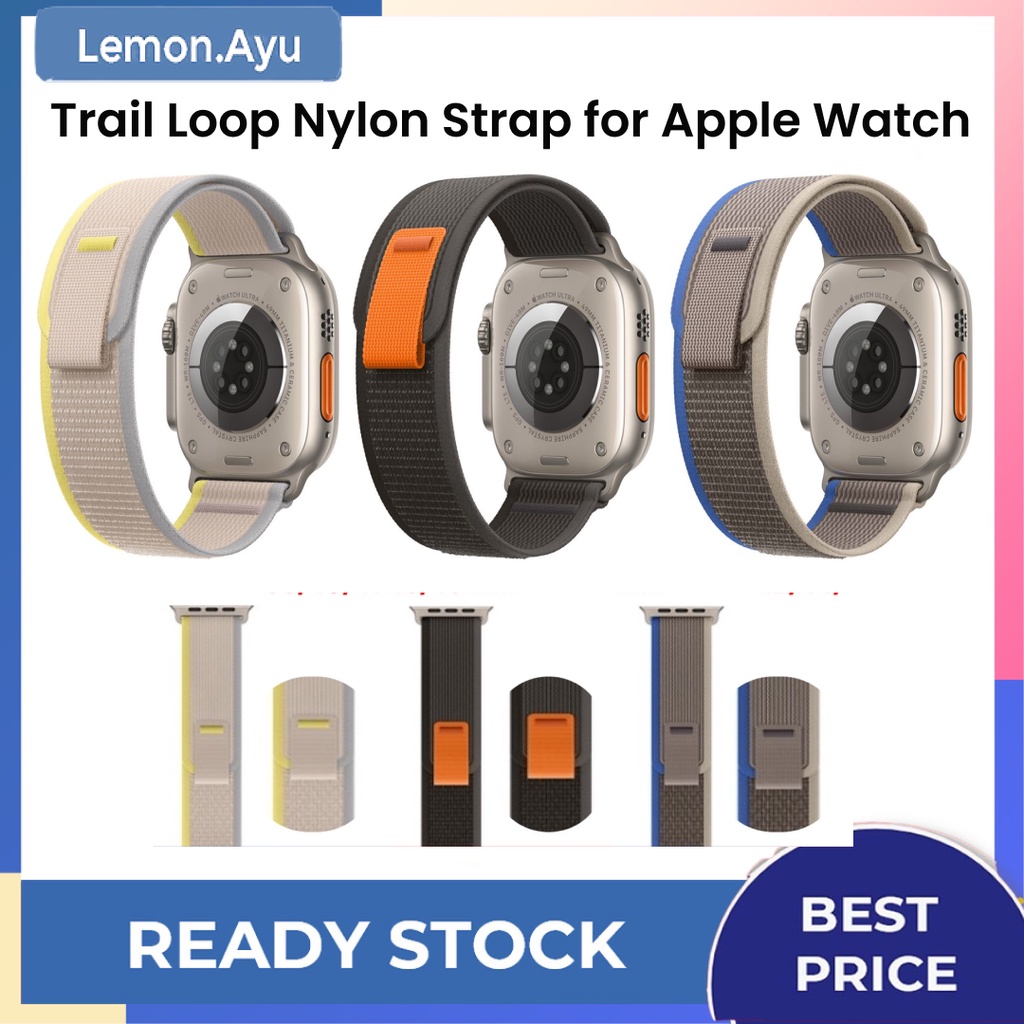 Jual iWatch Tali Model TRAIL LOOP Bahan Nilon replacement Strap for Apple watch series 10 9 8 7 ...
