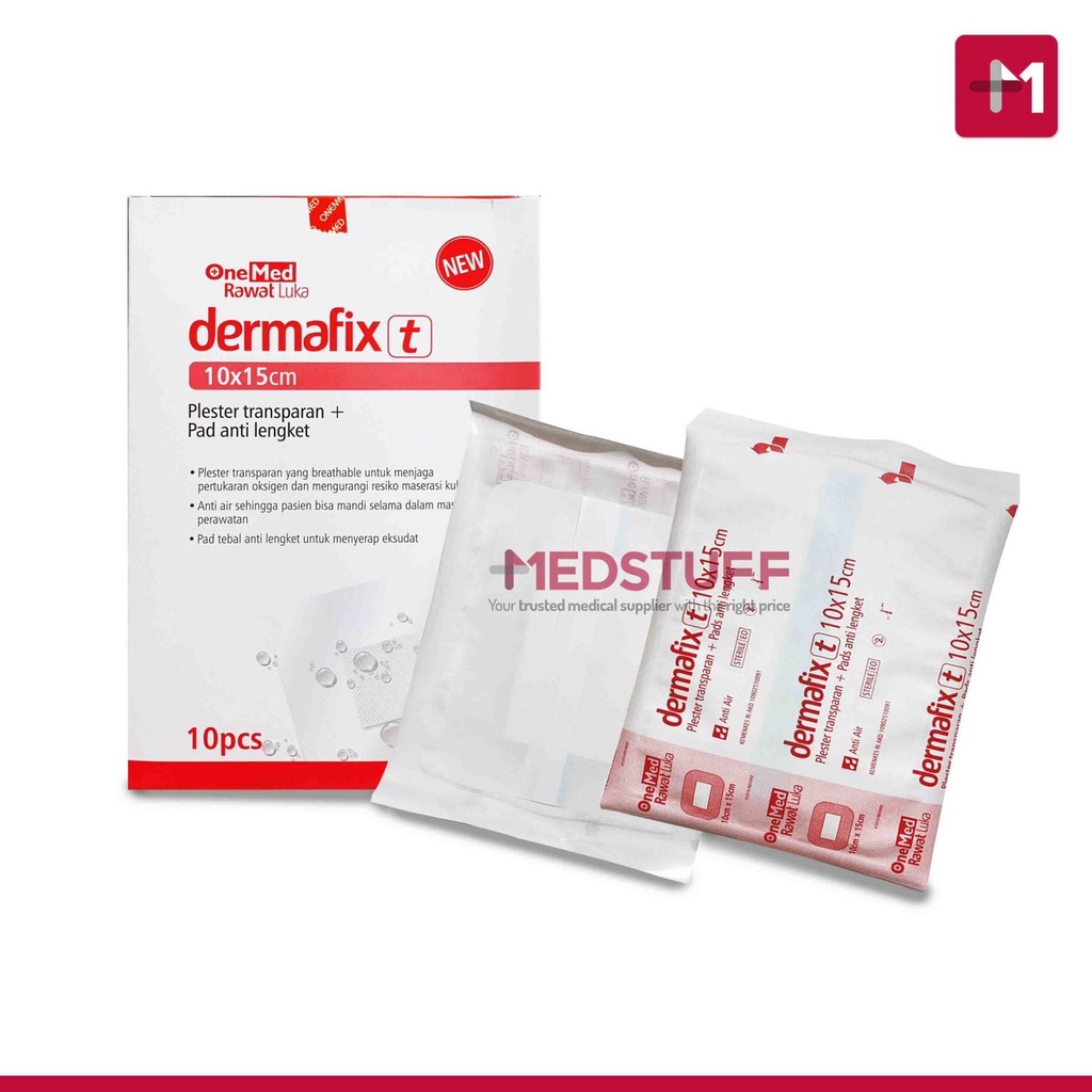 Jual Dermafix T 10x15cm isi 10s Plester Luka Transparan Anti Air ...